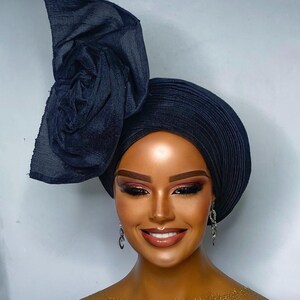 Autogele ,nigeria Gele Headtie Hat, Aso-oke Fabric,gele,headwrap,ready ...