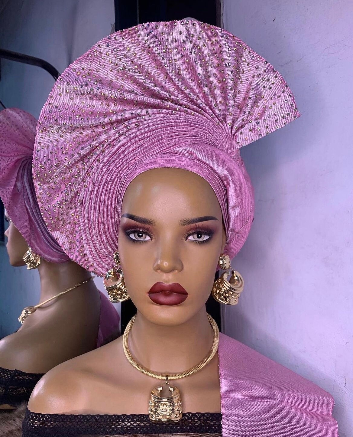 Africa Gele Party Nigeria Gele Headtie Hat Aso-oke - Etsy