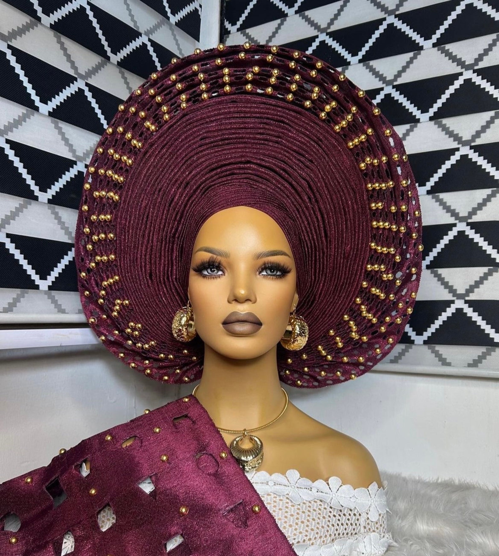 Africa Gele Party Nigeria Gele Headtie Hat Aso-oke - Etsy