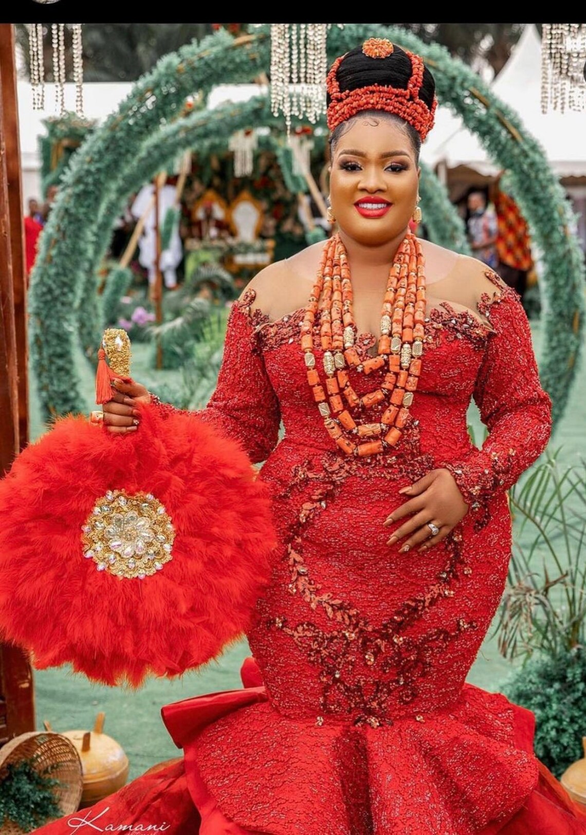 African Feather Hand Fan Brides Hand Fan Nigerian Wedding - Etsy UK