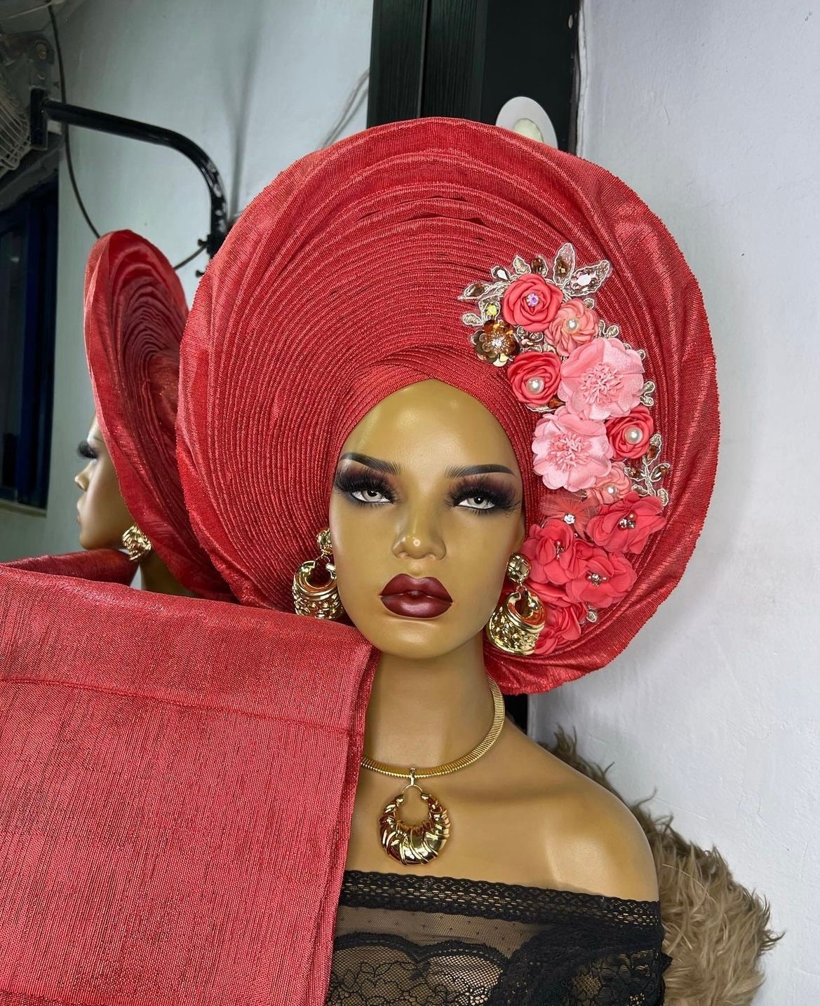 Africa Gele Party Nigeria Gele Headtie Hat Aso-oke - Etsy