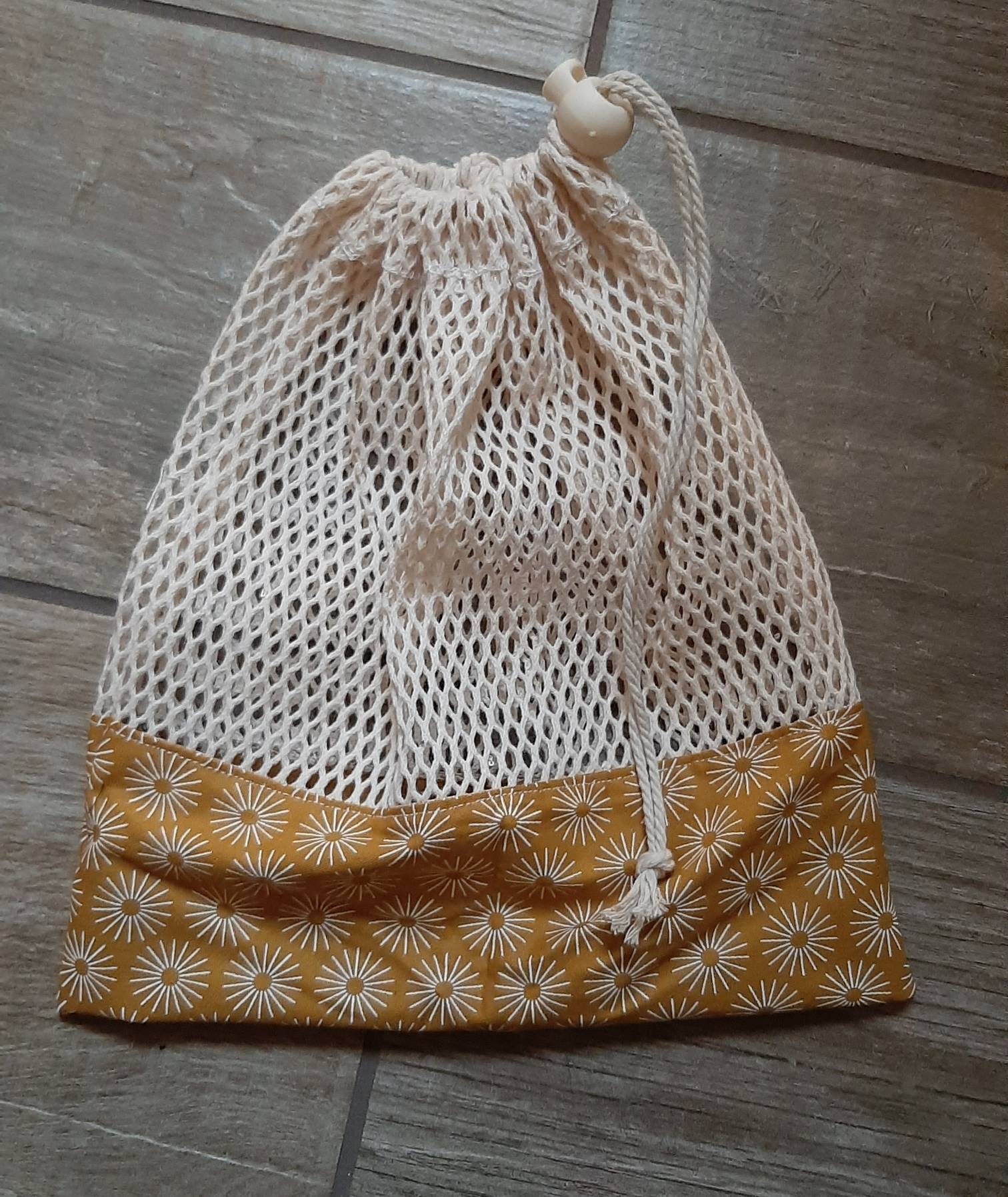 Sac à vrac sac à fruits et légumes tissu filet et coton - Etsy France