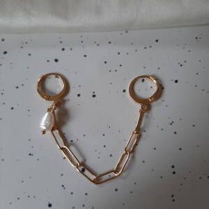 Mono boucle d'oreille Kaviya piercing Hélix chaîne en acier inoxydable ...