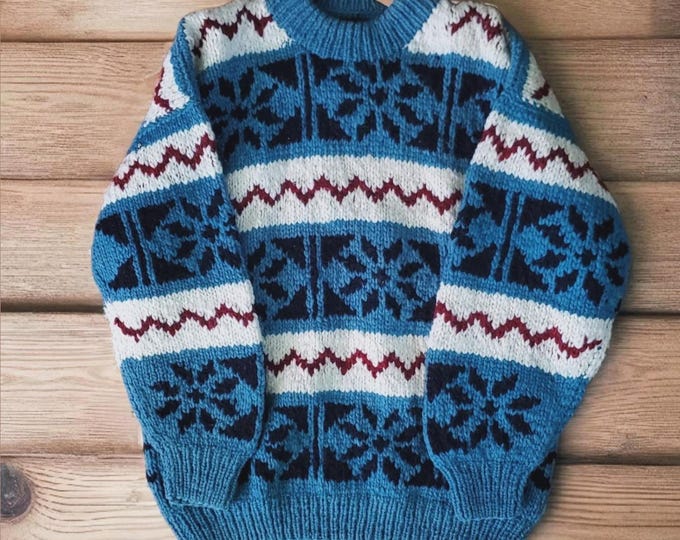Vintage 90's Chunky Wool Ecuadorian Sweater. Super Thick and Warm! - Etsy