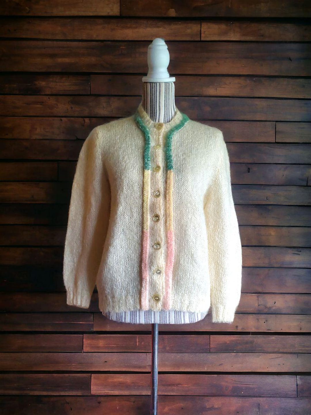 Vintage 60's Handknit Mohair Wool Sweater - Etsy