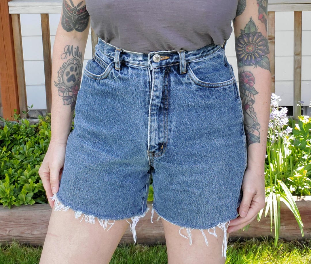 Vintage Super High Rise 80's-90's Cut-off Denim Shorts by Bill Blass ...