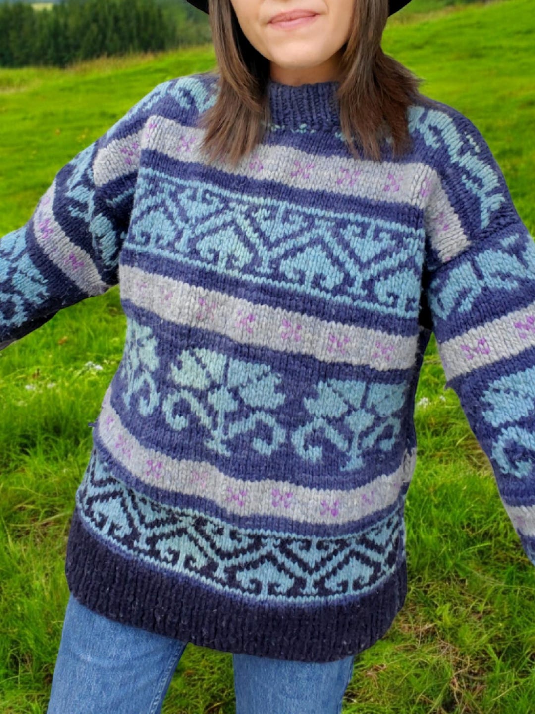 Vintage 70's-80's Handmade in Ecuador Thick Heavy Wool Sweater. Read ...