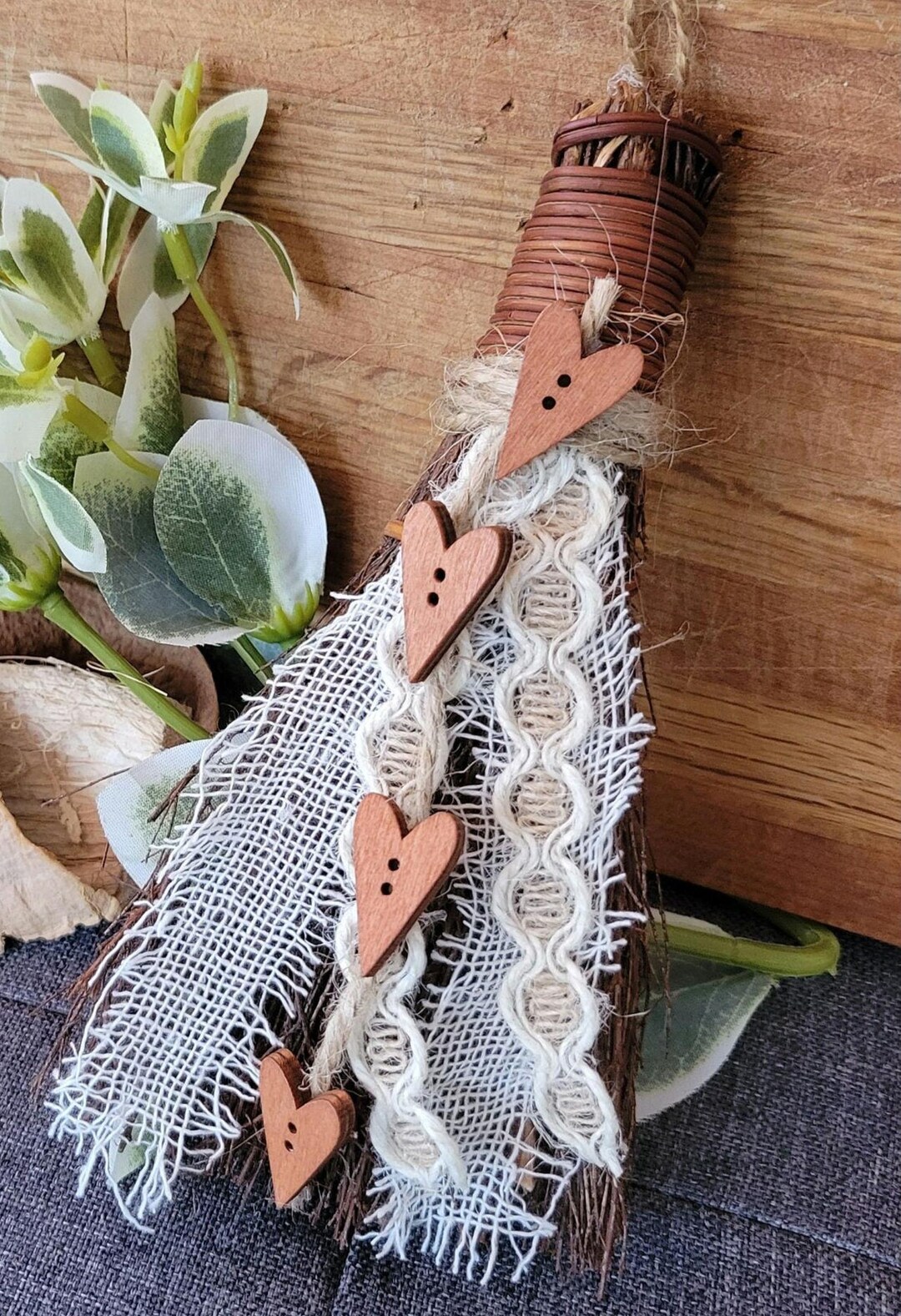 Primitive Mini Broom Decorated Broom Pumpkin Spice Cinnamon Broom ...