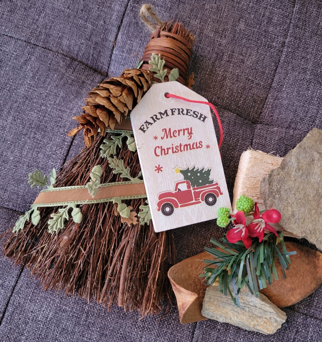 Holiday Mini Broom, Decorated Christmas Broom, Pumpkin Spice or ...