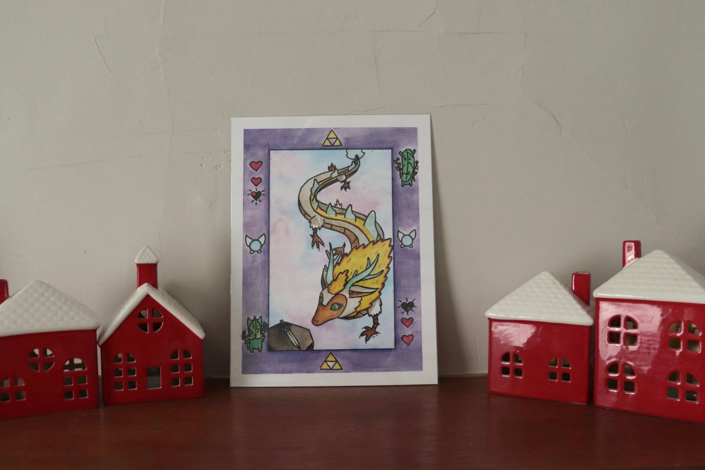 Legend of Zelda, Light Dragon Watercolor Print, TOTK Wall Art, Tears of ...