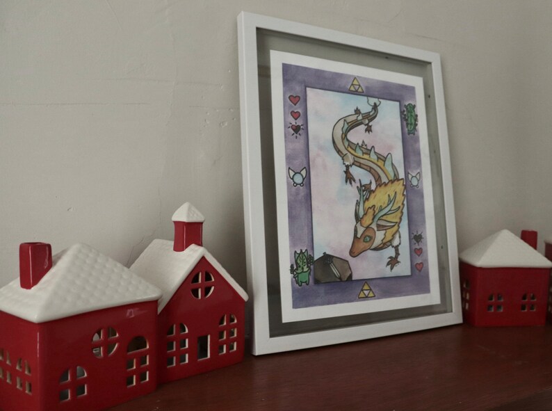 Legend of Zelda, Light Dragon Watercolor Print, TOTK Wall Art, Tears of ...