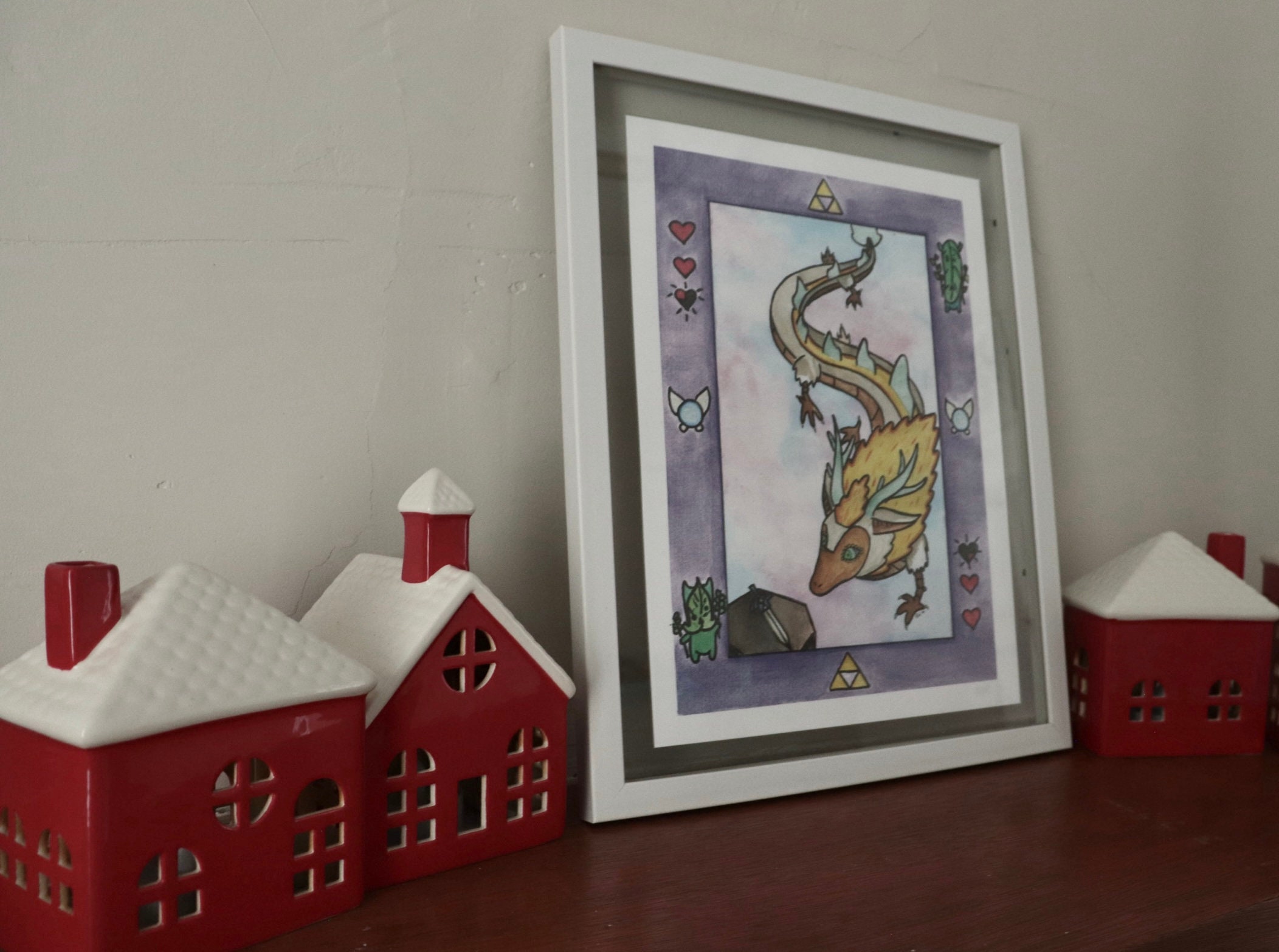 Legend of Zelda, Light Dragon Watercolor Print, TOTK Wall Art, Tears of ...