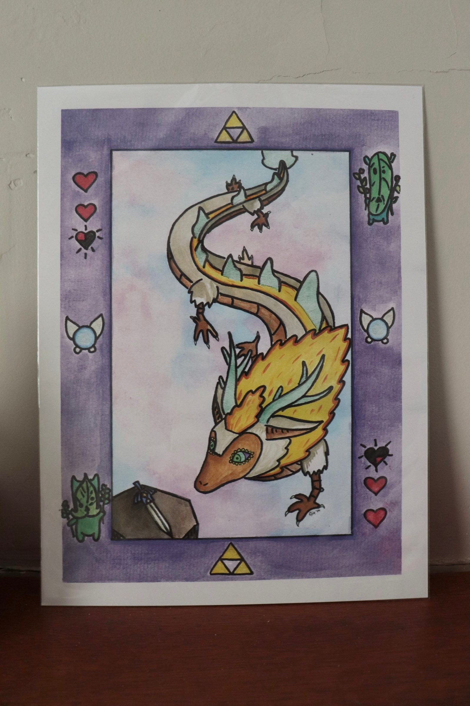 Legend of Zelda, Light Dragon Watercolor Print, TOTK Wall Art, Tears of ...