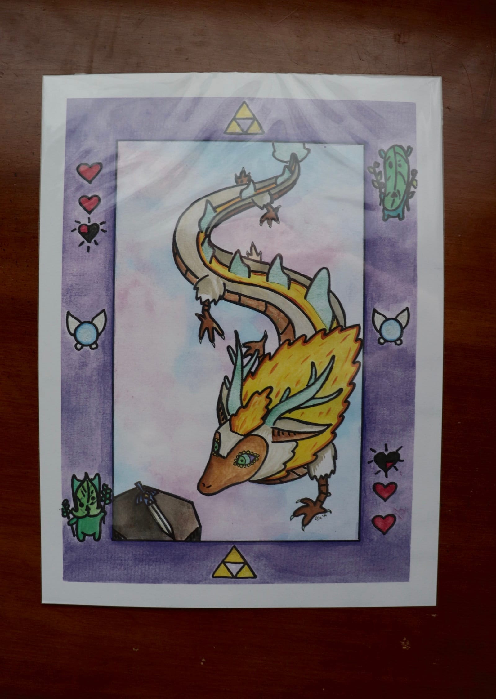 Legend of Zelda, Light Dragon Watercolor Print, TOTK Wall Art, Tears of ...