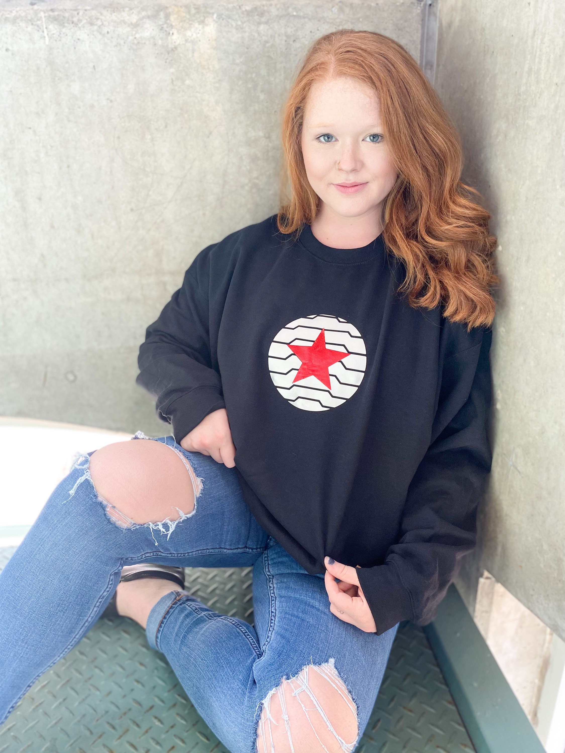 Winter Soldier Bucky Barnes Signature Sweatshirt Marvel - Etsy