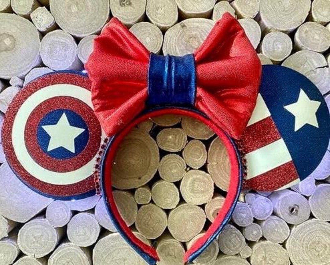 Captain America Inspired Ears Marvel Ears Disney Ears Mickey Ears ...