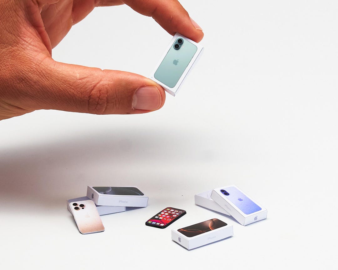 Mini Apple iPhone 16 Box/pro Max, Printable Ornament Template - Etsy