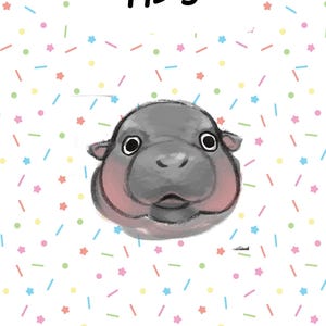 Moo Deng-baby Hippo-stickers-sticker Sheet - Etsy