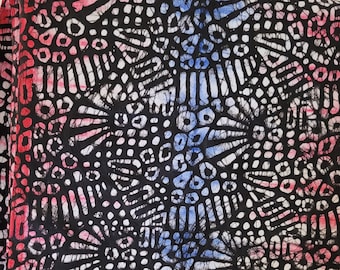 African Tie Dye Batik Adire Printed Cotton Fabric for Craft and Fashion ...