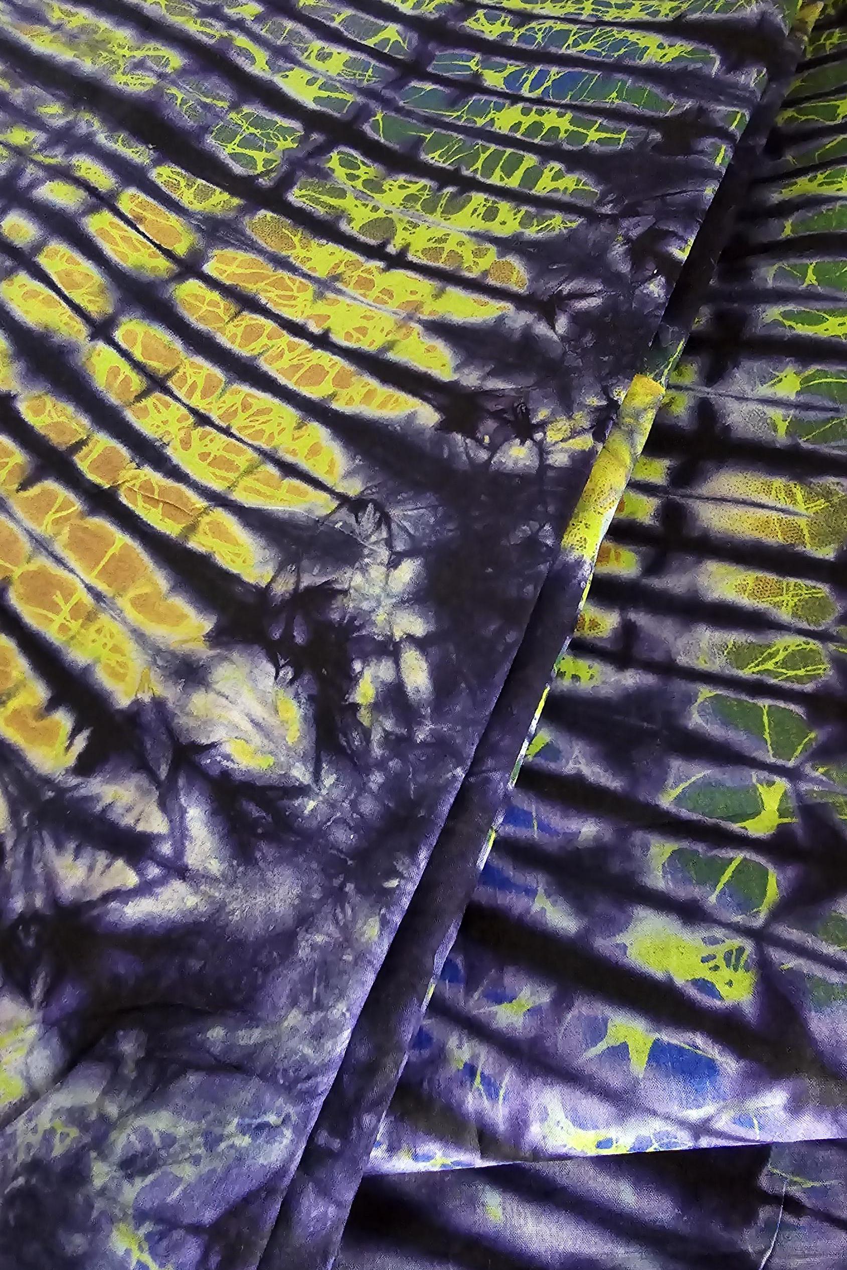 Ethnic West African Adire Batik Fabric by the Yard - Multicolor Tie Dye ...