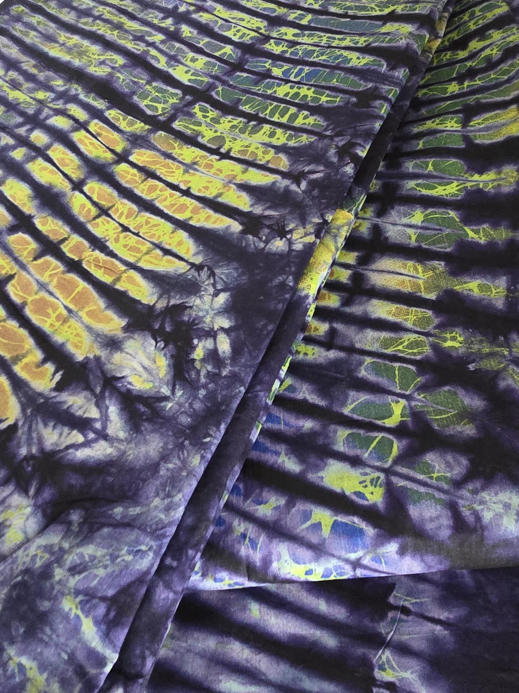 Ethnic West African Adire Batik Fabric by the Yard - Multicolor Tie Dye ...