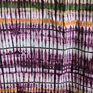 Vibrant West African Adire Batik Fabric by the Yard, Multicolor Tie Dye ...