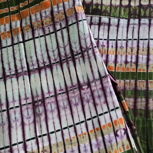 Vibrant West African Adire Batik Fabric by the Yard, Multicolor Tie Dye ...