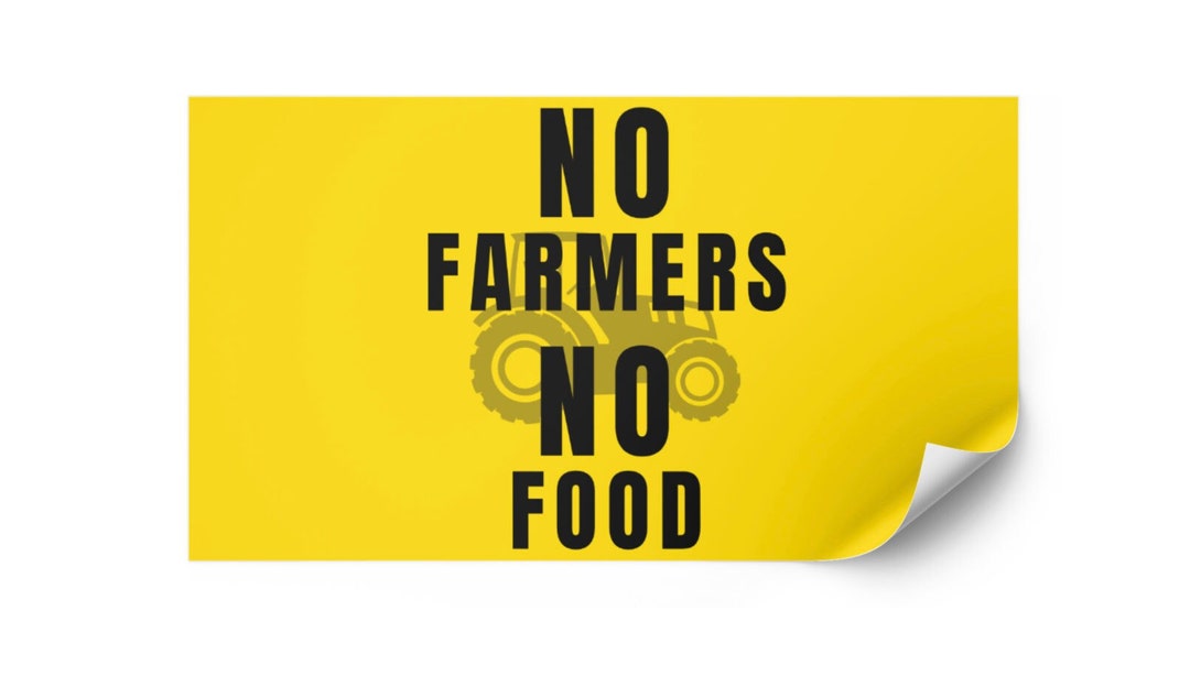 No Farmers No Food Sticker 10cm X 6cm - Etsy UK