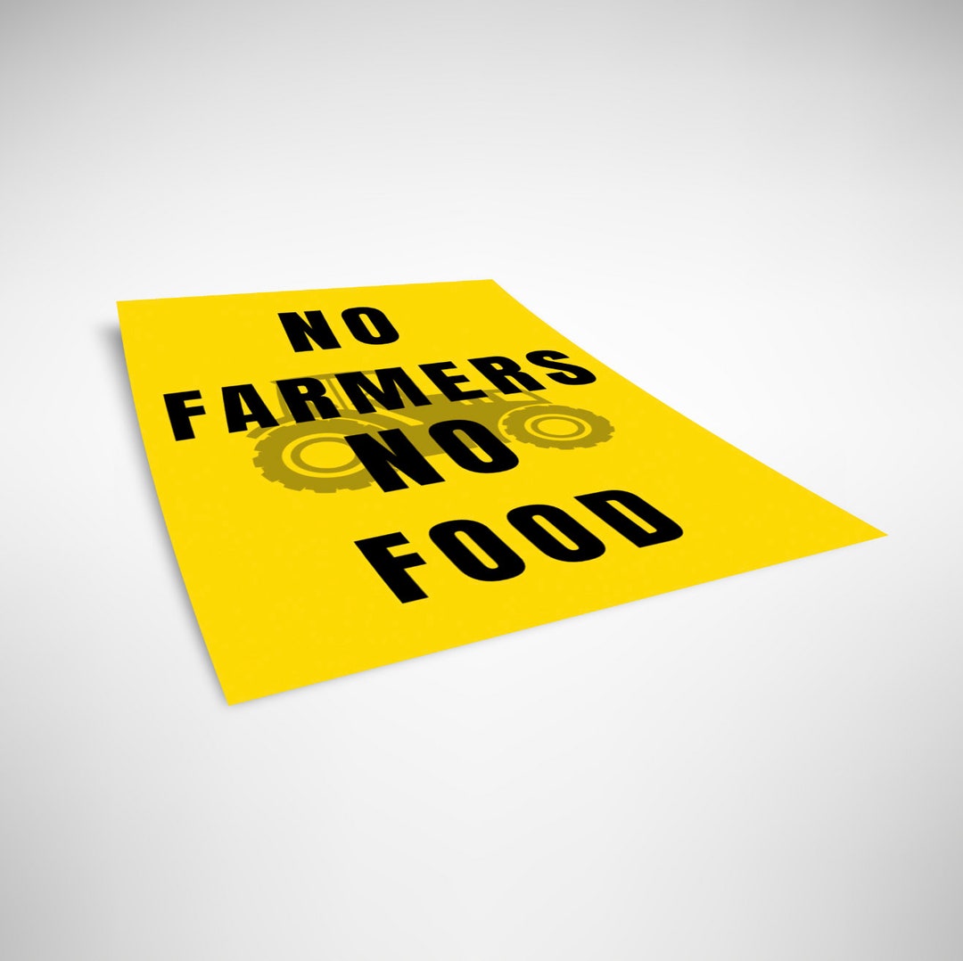 No Farmers No Food Poster Support Farmers United Kingdom - Etsy