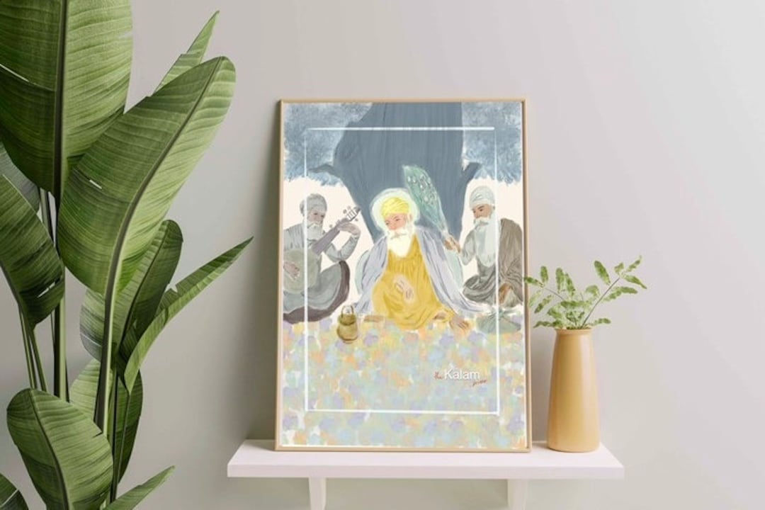 Guru Nanak Dev Ji Poster Sikh Poster Minimal Digital Wall Art Painting ...