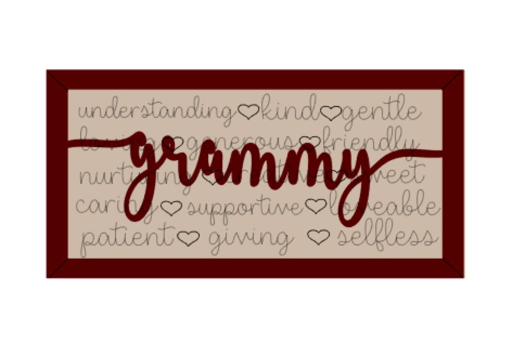 Grammy Sign Svg/grammy Svg/mother's Day Svg/grandmother Gift - Etsy