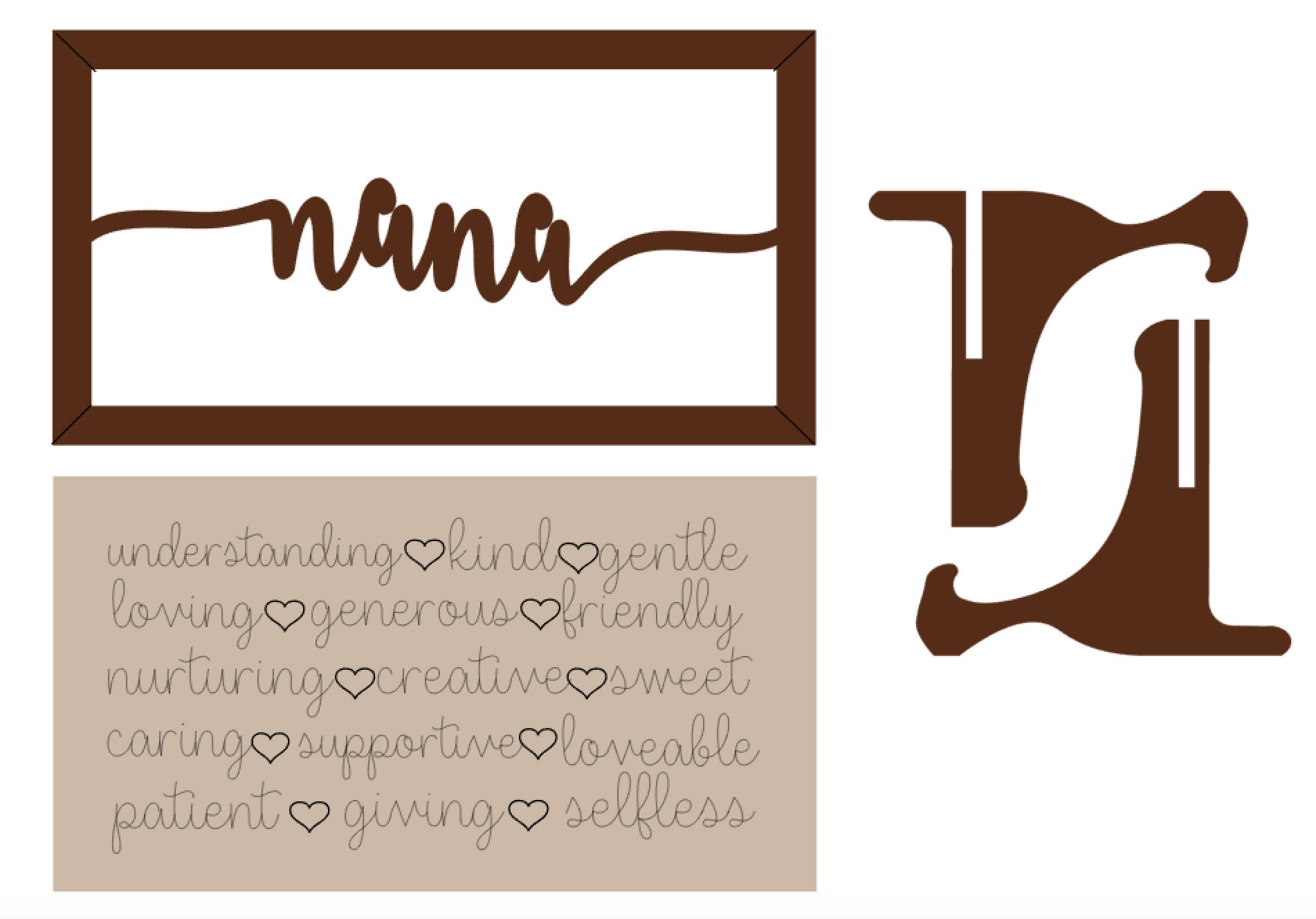 Nana Sign Svg/nana Svg/mother's Day Svg/grandmother Gift - Etsy