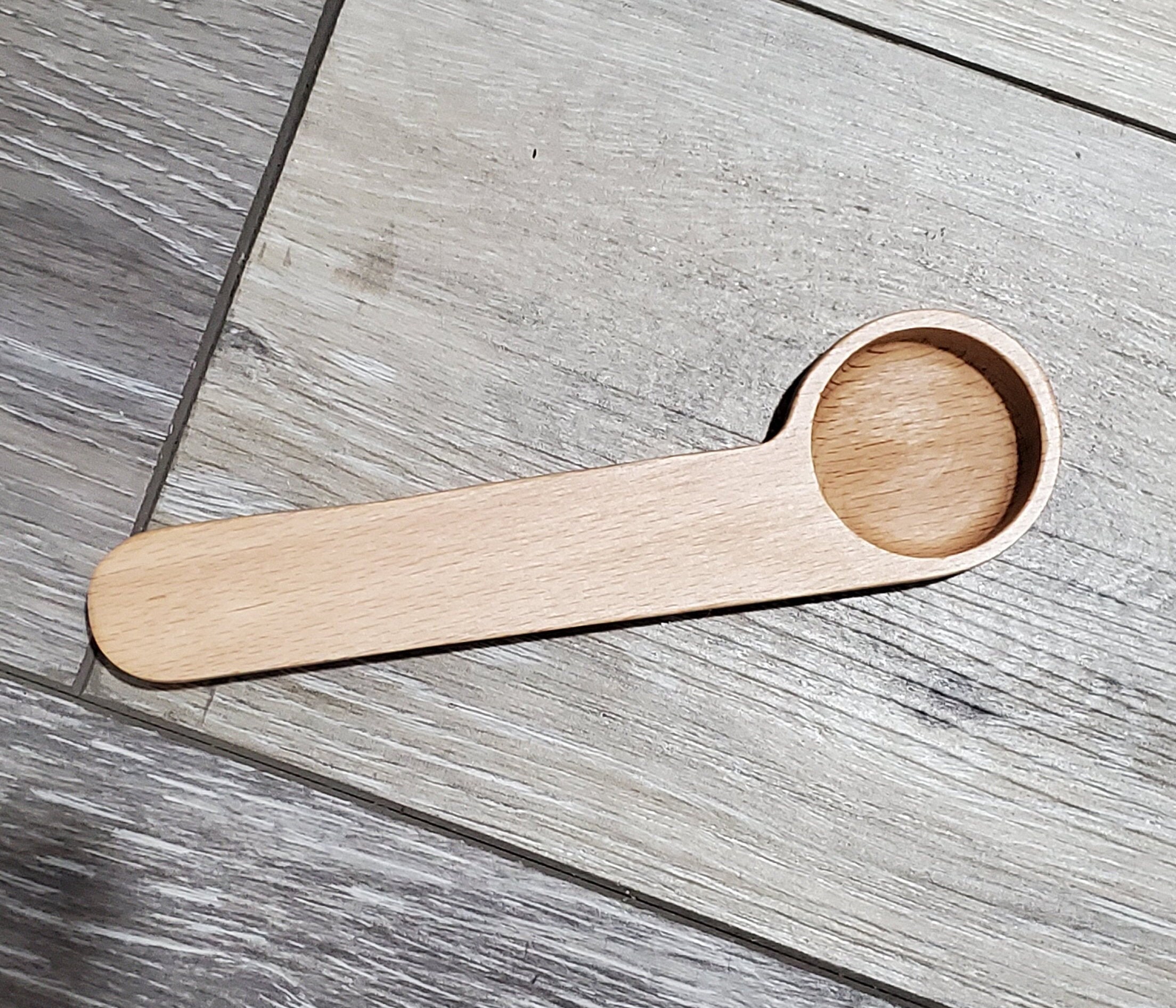 Cuchara de café de madera y sello / láser listo / escoba de - Etsy España