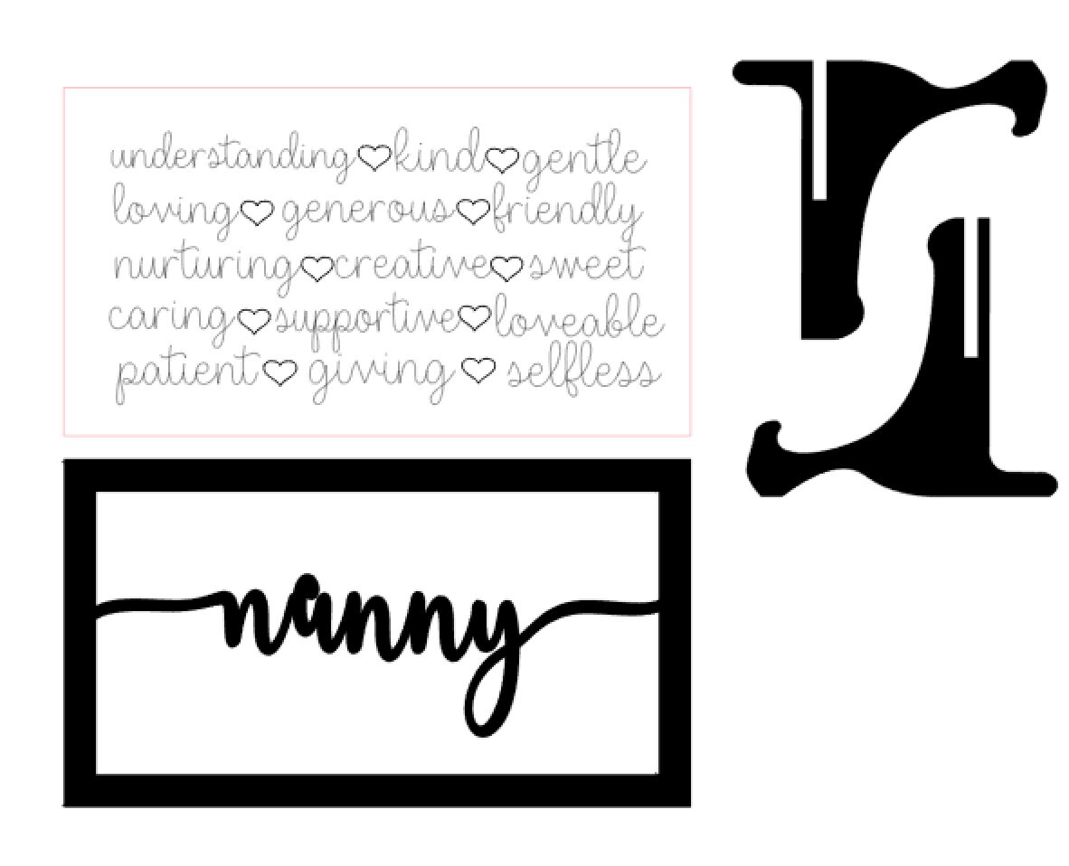 Nanny Sign Svg/nanny Svg/mother's Day Svg/grandmother Gift - Etsy