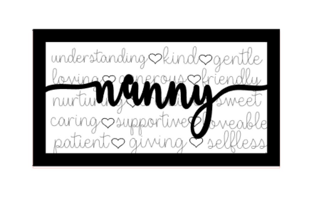 Nanny Sign Svg/nanny Svg/mother's Day Svg/grandmother Gift - Etsy