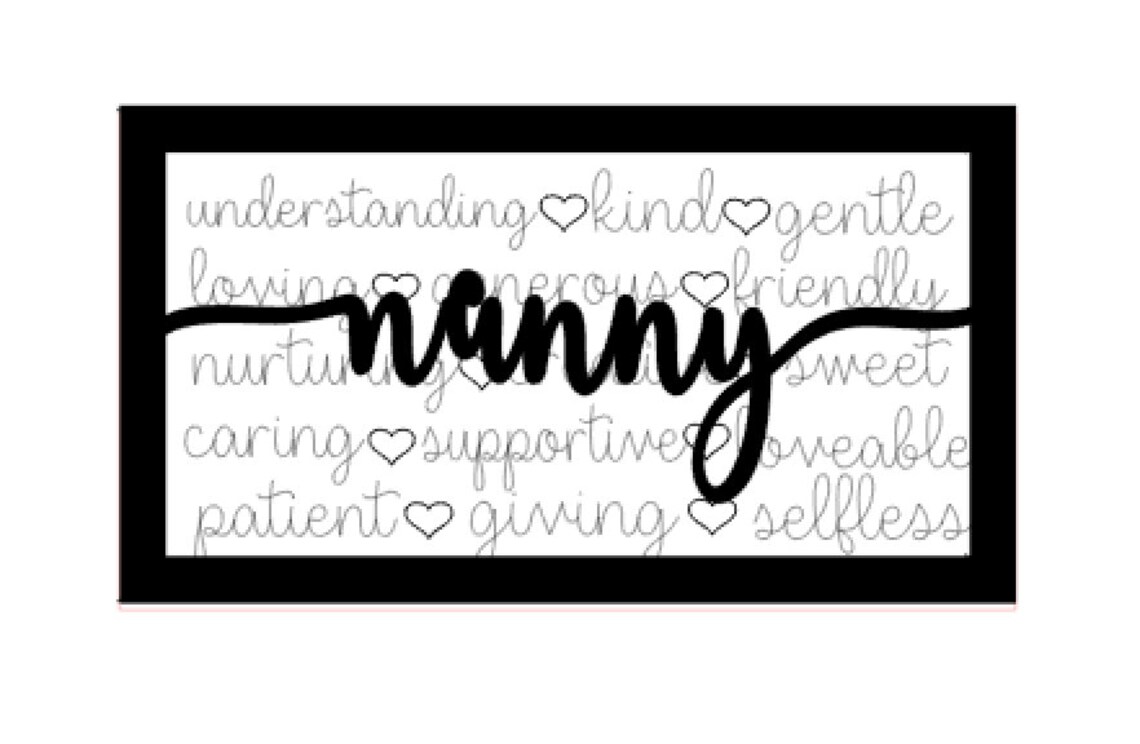 Nanny Sign Svg/nanny Svg/mother's Day Svg/grandmother Gift - Etsy
