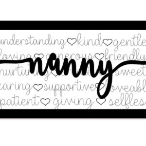 Nanny Sign Svg/nanny Svg/mother's Day Svg/grandmother Gift - Etsy