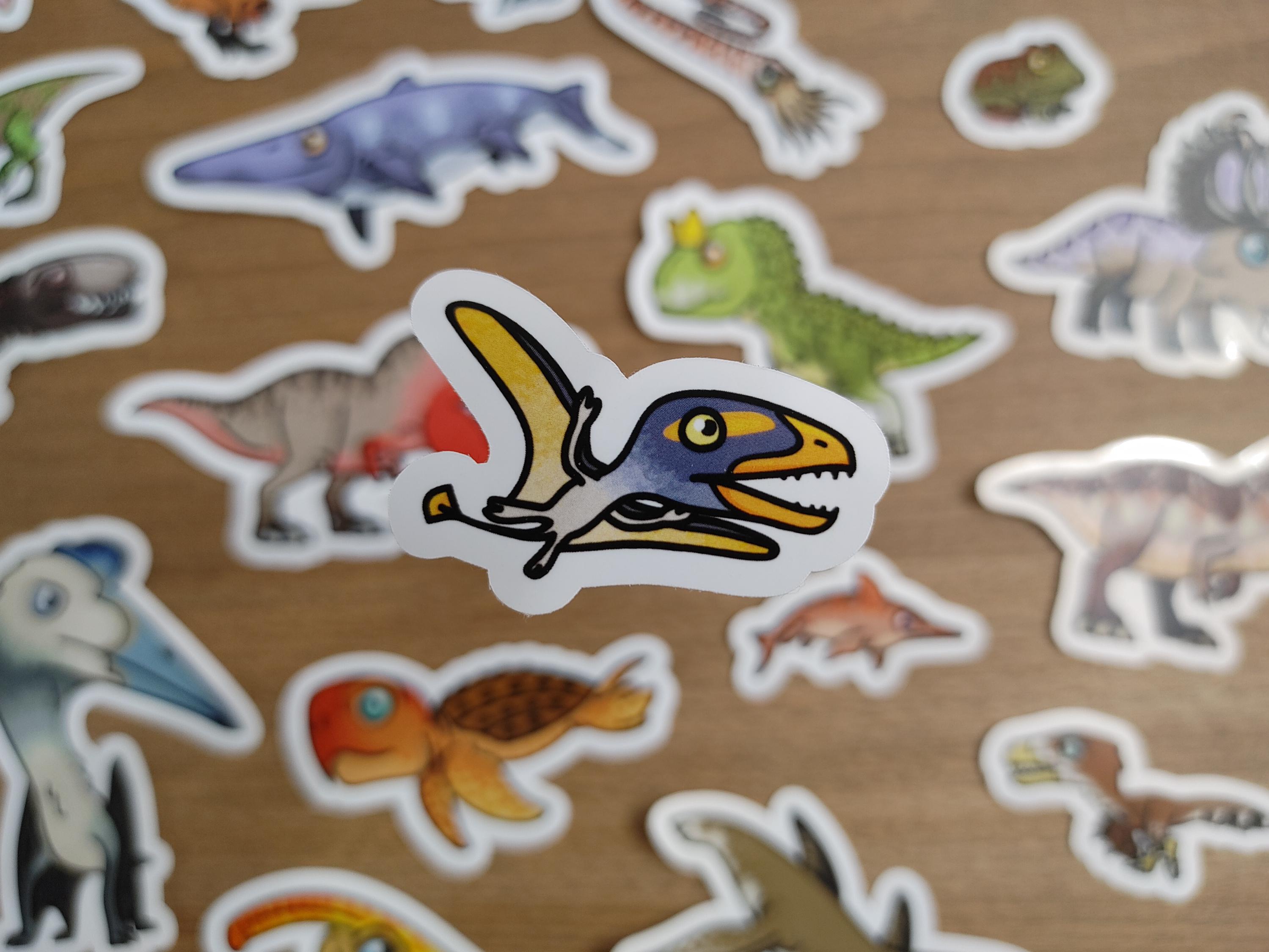 Pterosaur Sticker Pack - Hand-drawn Dino Art - Prehistoric Prints AZ - Etsy