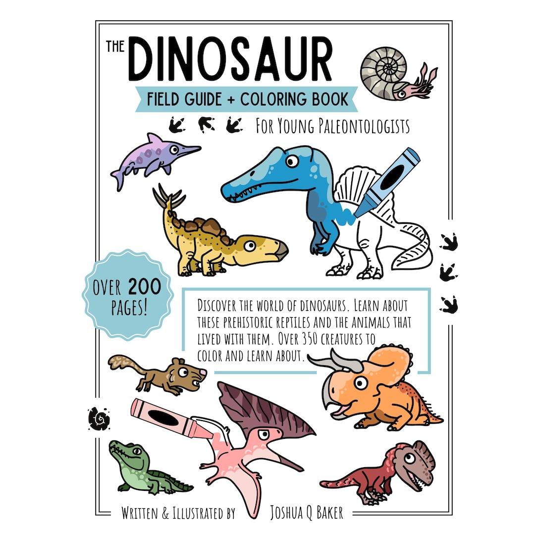 The Dinosaur Field Guide and Coloring Book for Young Paleontologists - Etsy
