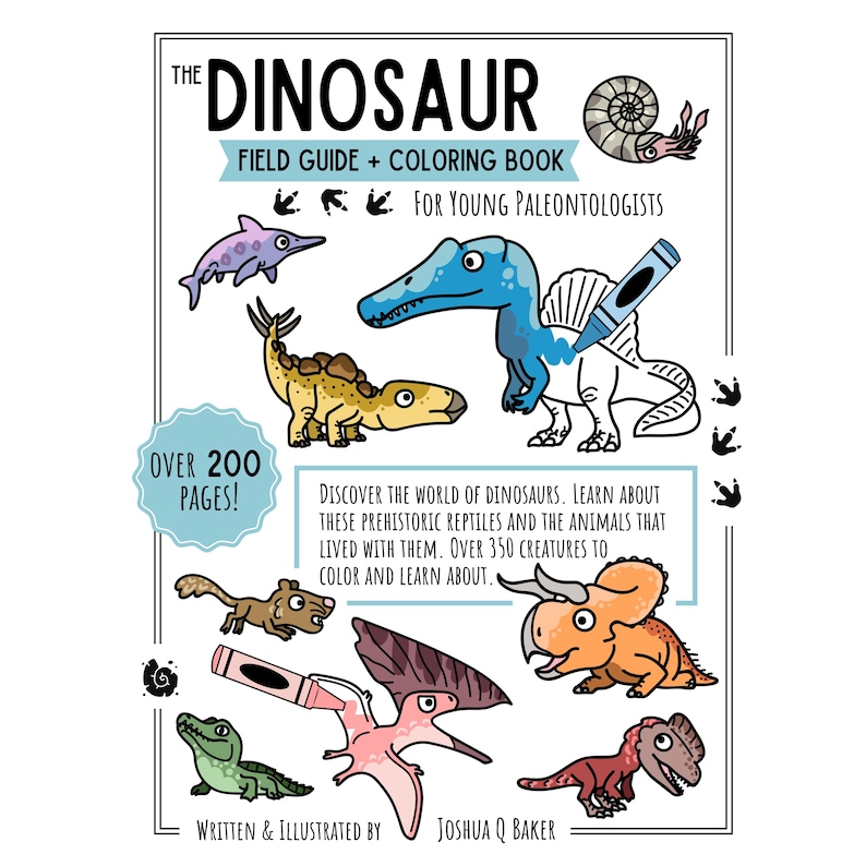 The Dinosaur Field Guide and Coloring Book for Young Paleontologists - Etsy