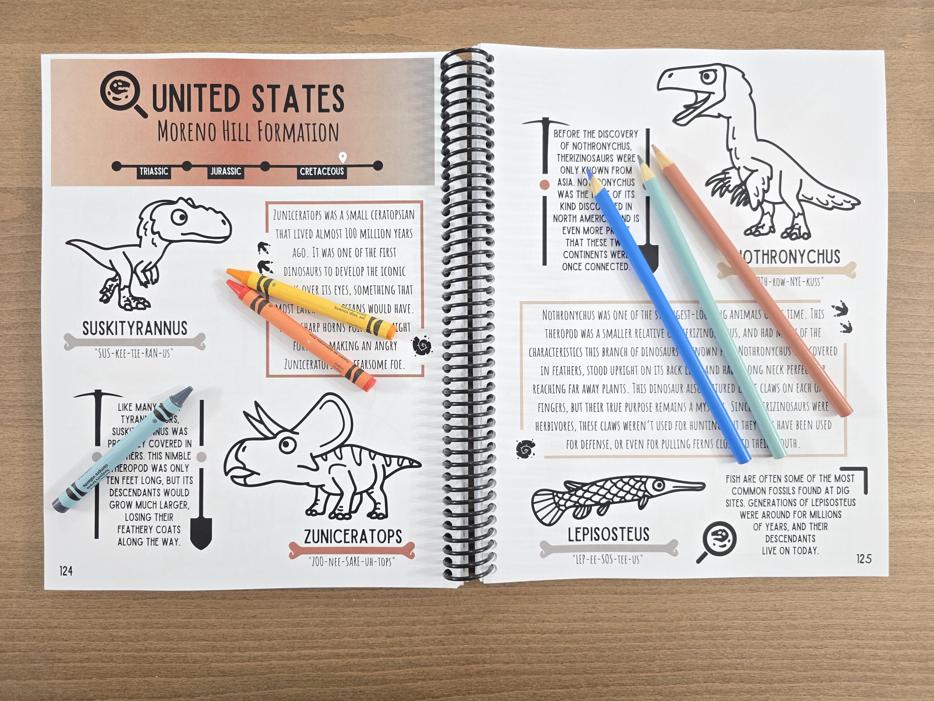 The Dinosaur Field Guide and Coloring Book for Young Paleontologists - Etsy