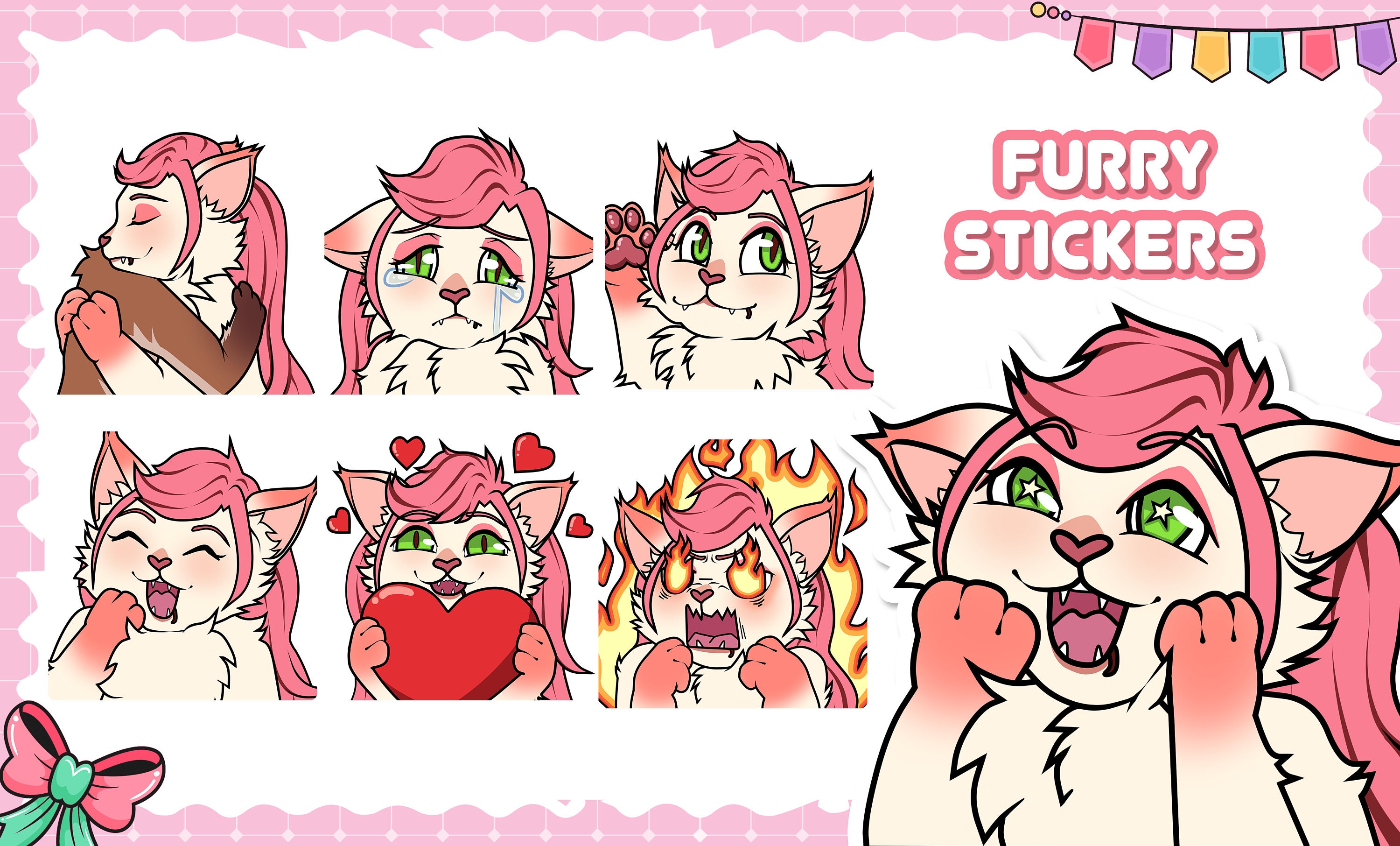 Customize Anime Furry Emotes Furry Stickers Telegram Etsy Canada