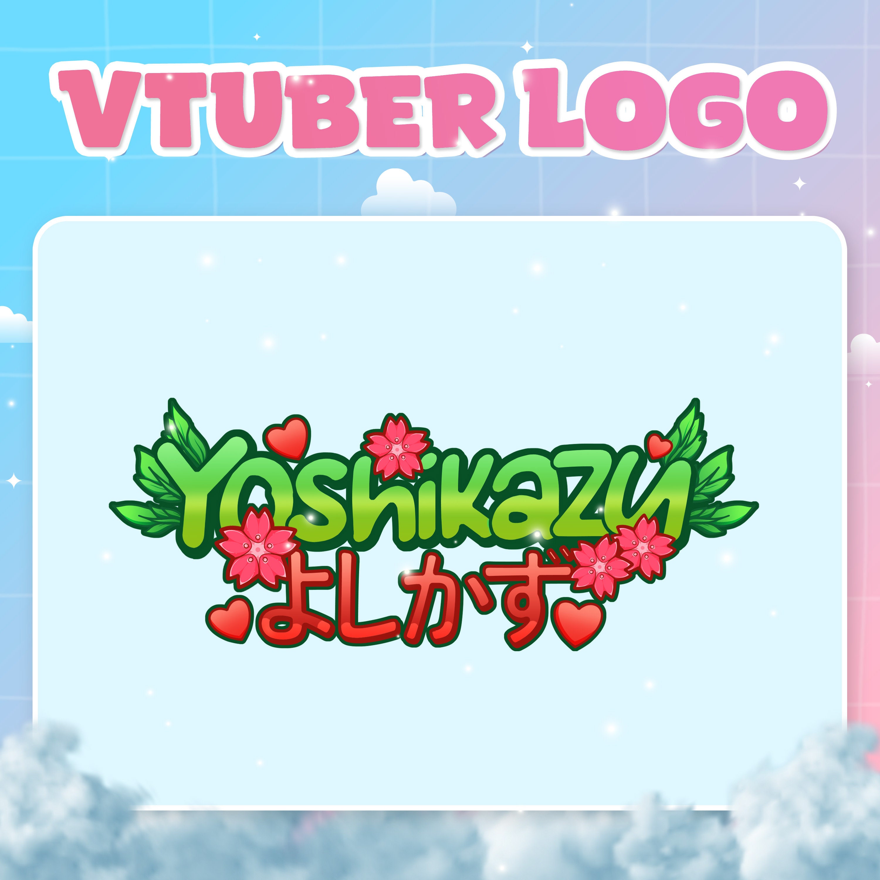 Custom Cute Vtuber Logo Pngtuber Logo Kawaii Vtuber Logo - Etsy