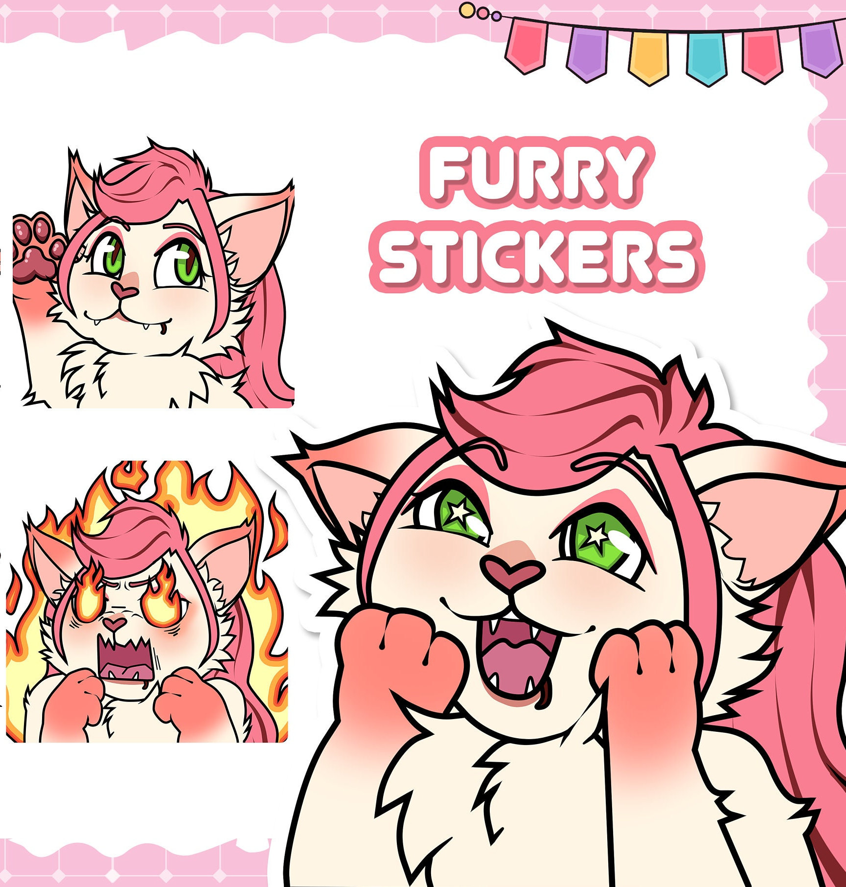 Customize Anime Furry Emotes Furry Stickers Telegram Etsy Canada
