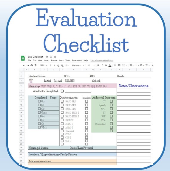 Evaluation Checklist - Etsy