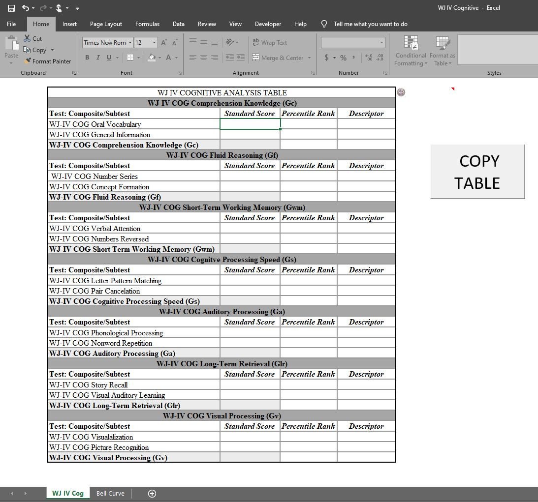 WJ IV Cog Table - Etsy