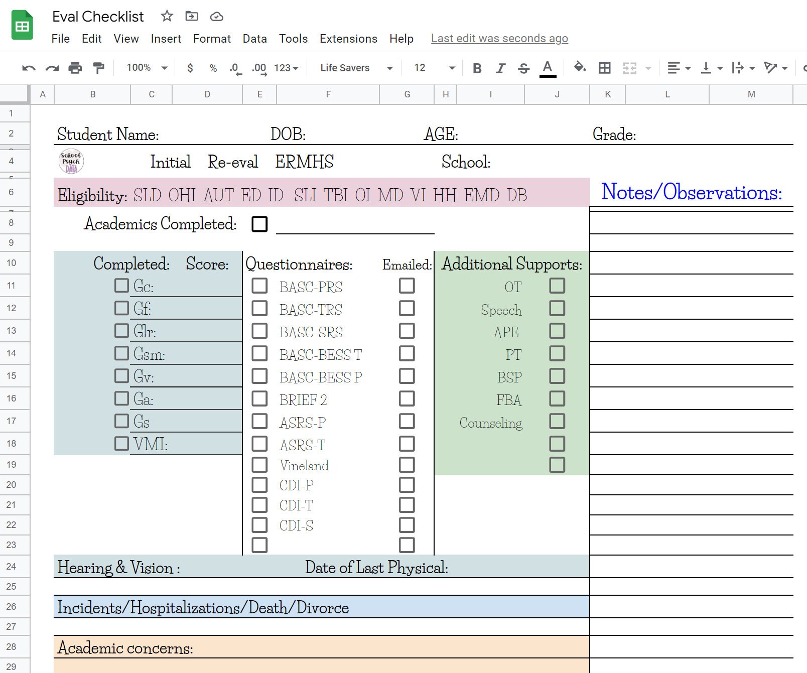 Evaluation Checklist - Etsy