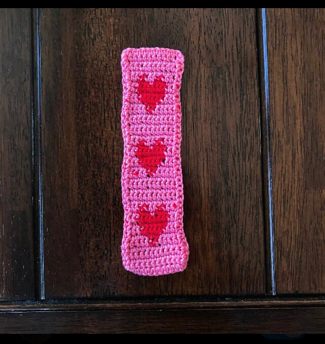 Pattern Heart Bookmark Crochet - Etsy