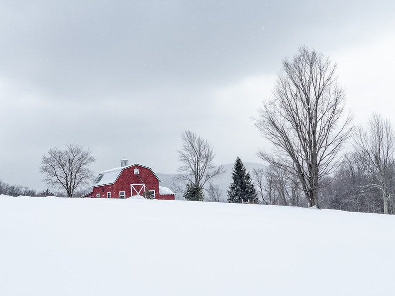 Snowy Winter Barn Digital Print - Etsy