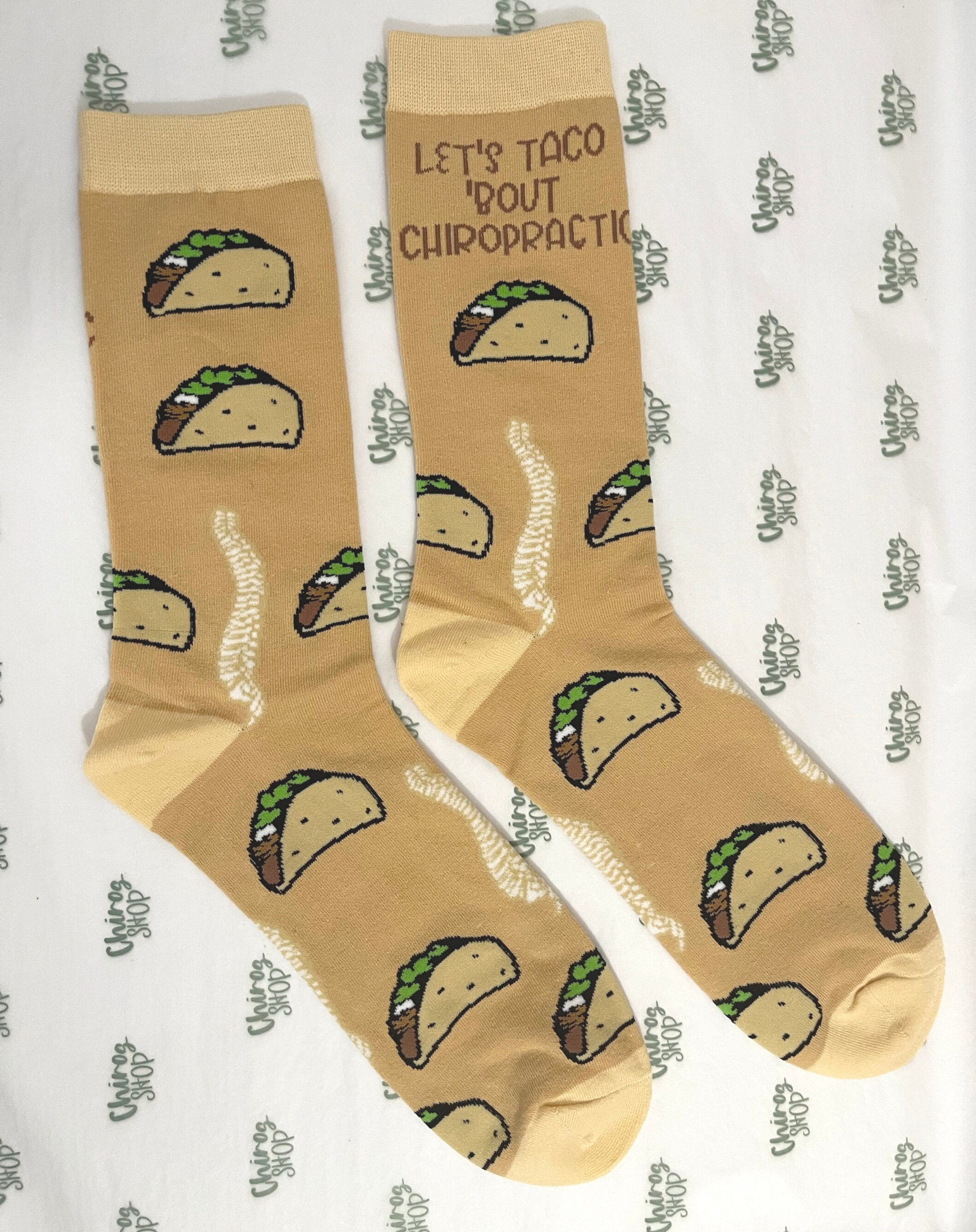 Taco 'bout Chiropractic Socks | Etsy